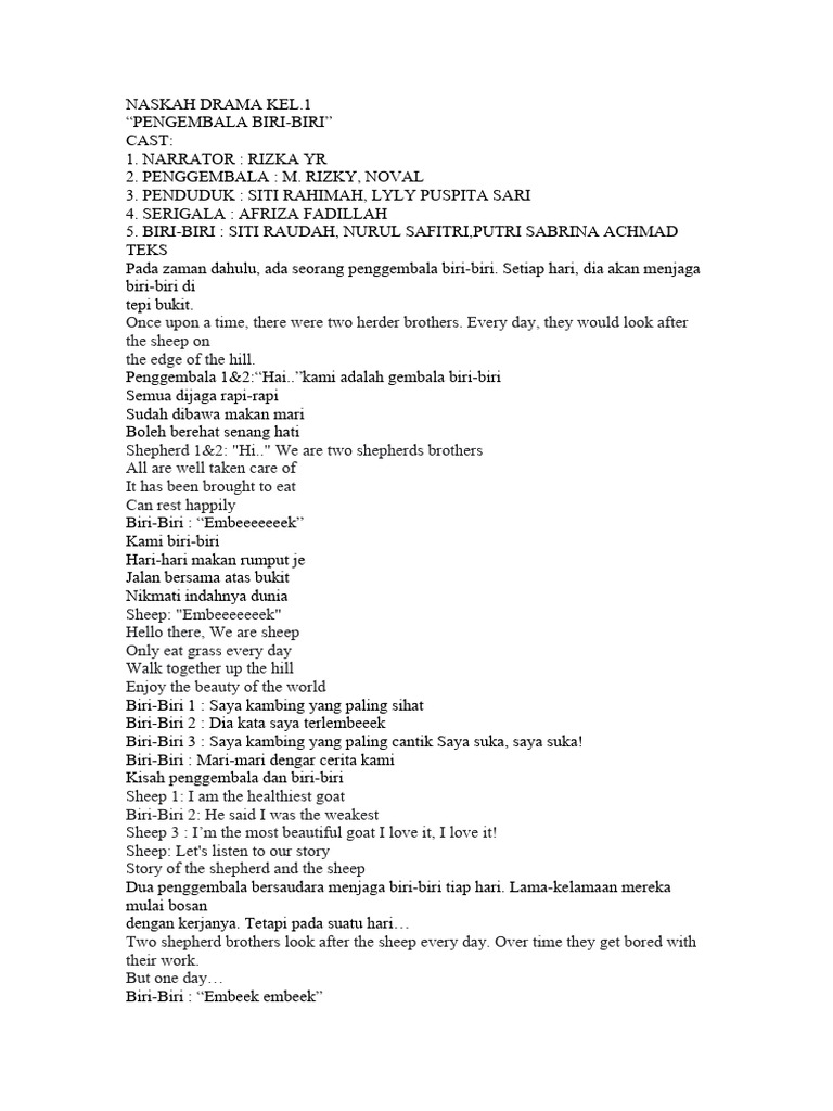 Naskah Drama Kel | PDF