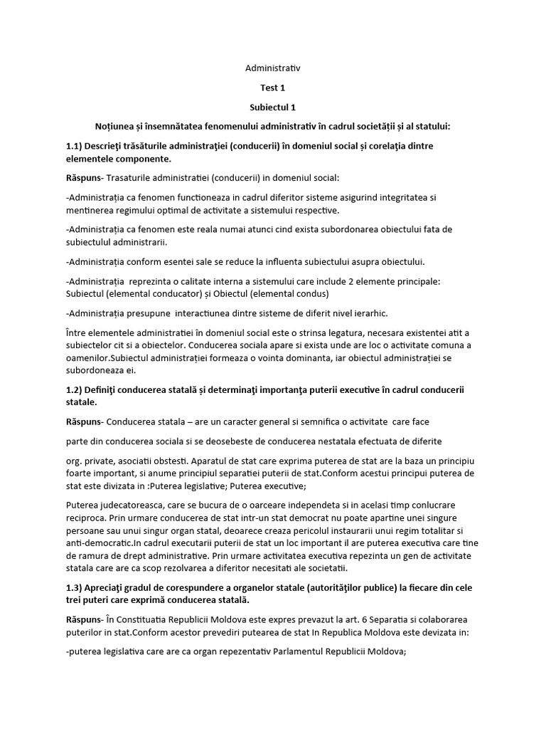 Examen DR - Administrativ | PDF