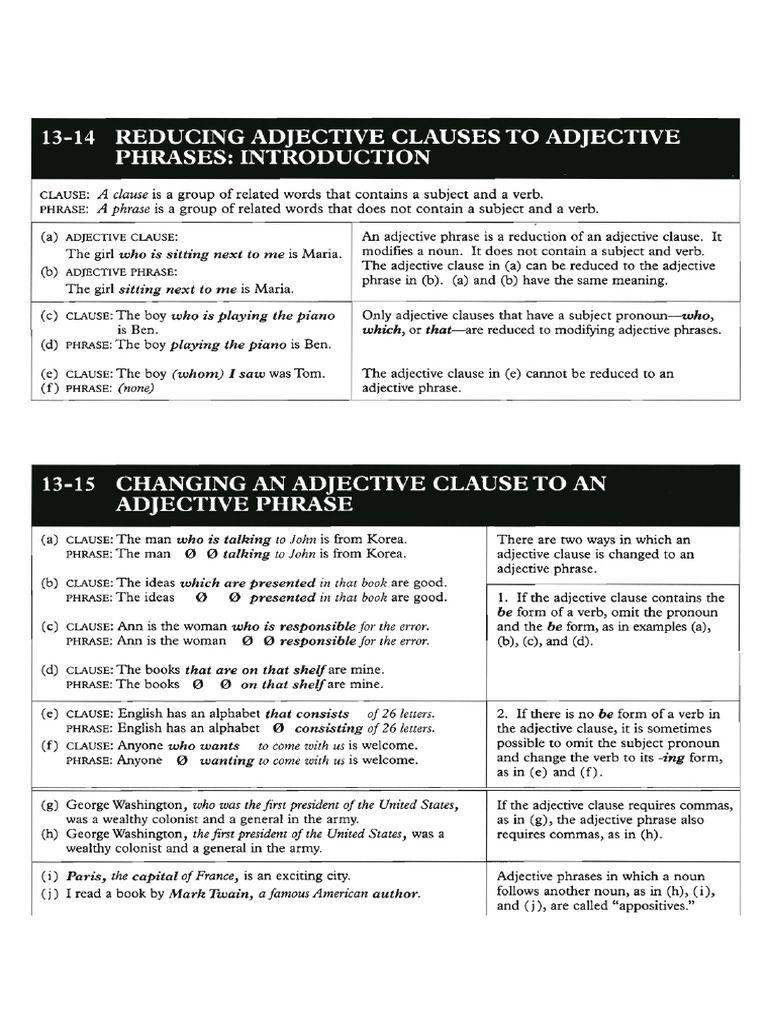 Adjective Clause | PDF
