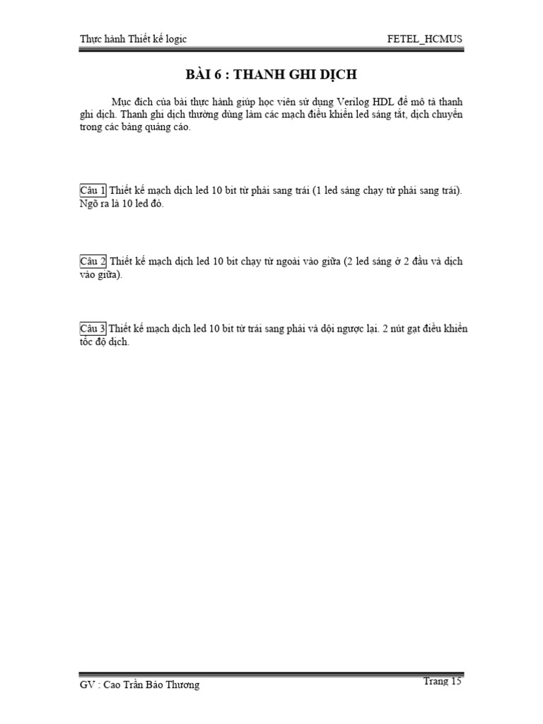 TH Thiet Ke Logic - 6 | PDF