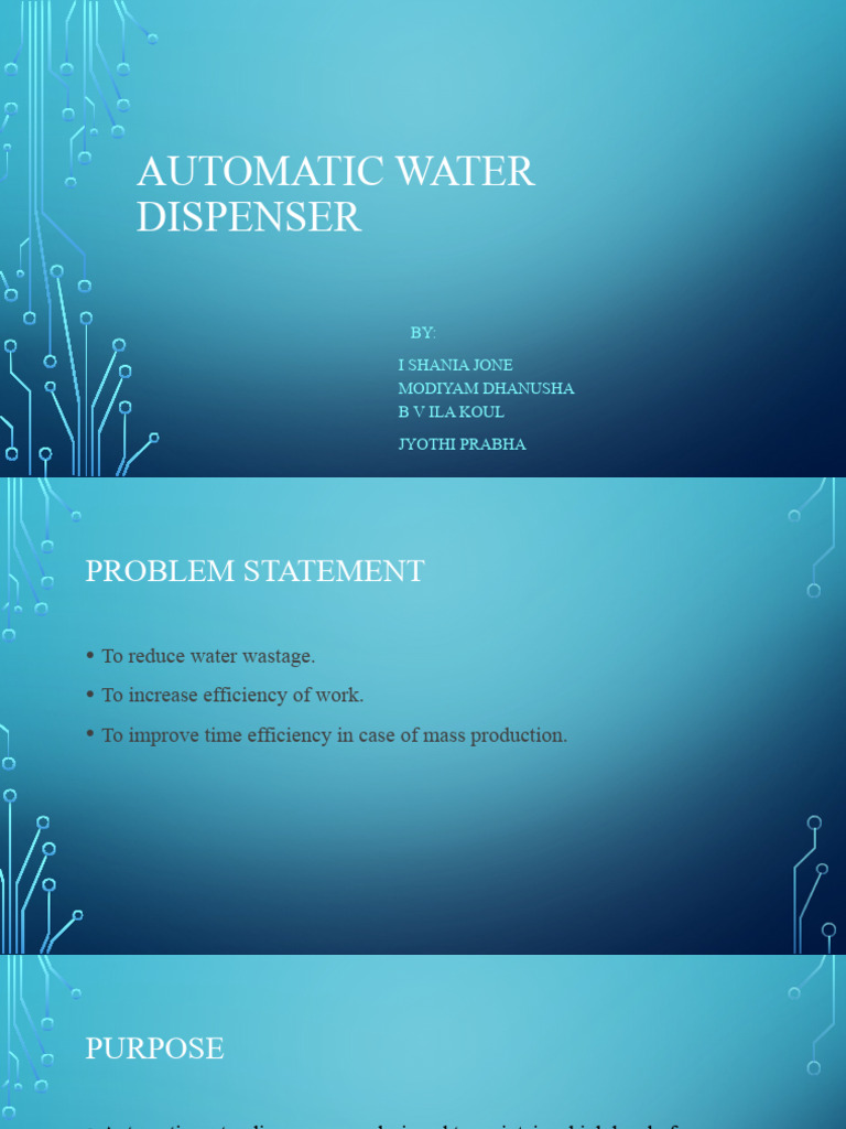 Automatic Water Dispenser | PDF