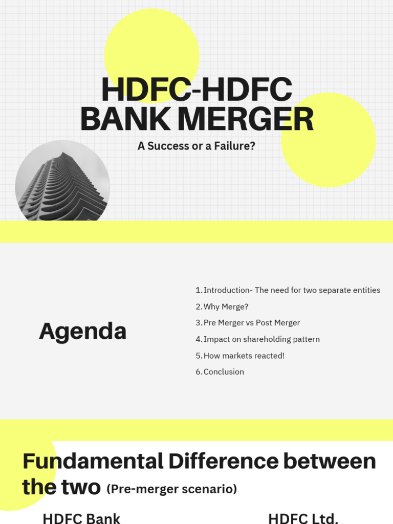 HDFC-HDFC Bank Merger | PDF | Banks | Mergers And Acquisitions