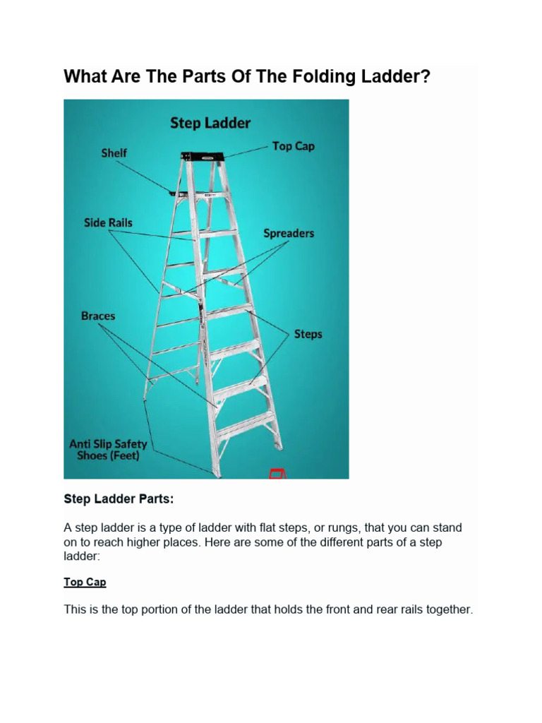 Parts of the Foladderlding Ladder | PDF | Ladder | Equipment
