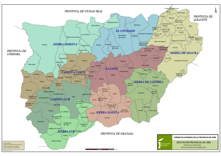 Mapa Comarcas Agrarias Jaen | PDF