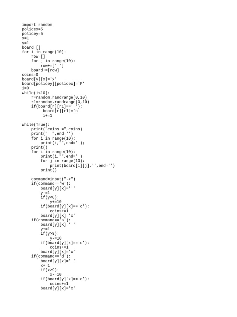 Moving X VER - 1.2.py | PDF