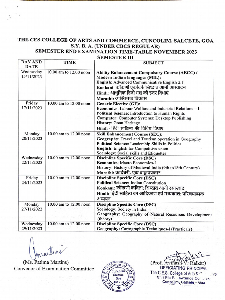 S y B A Sem 3 Regular Cbcs | PDF