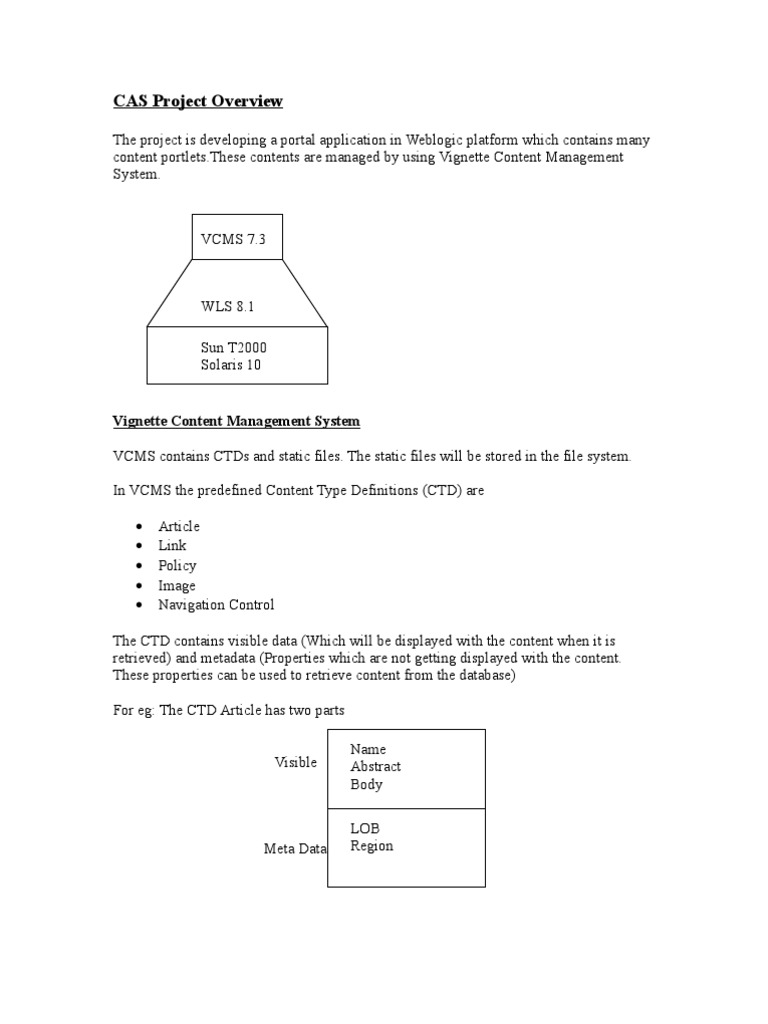 CAS KT Overview | PDF | Metadata | File System
