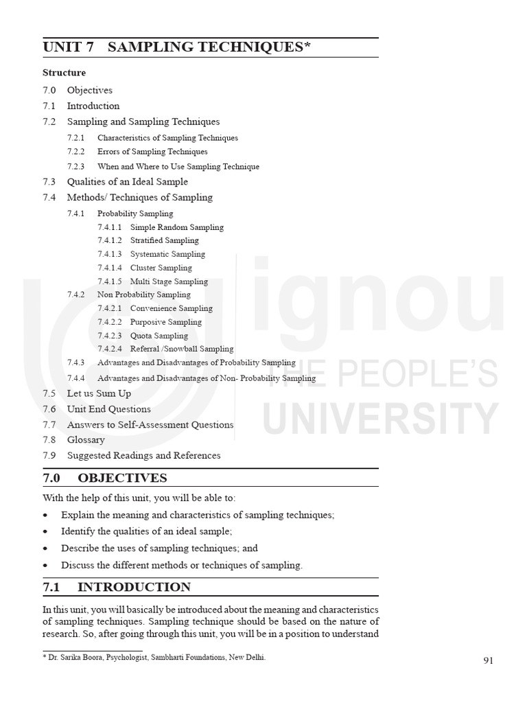 Sampling Techniques | PDF | Sampling (Statistics) | Stratified Sampling