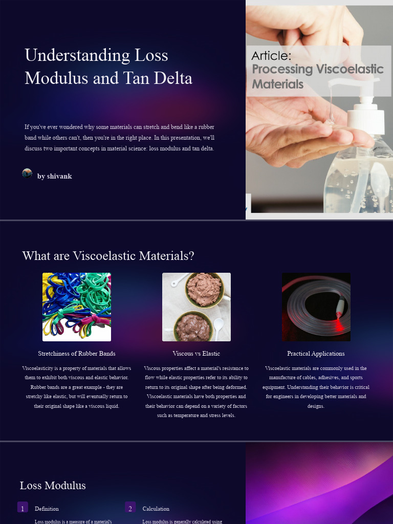 Loss Modulus and Tan Delta Explained | PDF | Elasticity (Physics ...