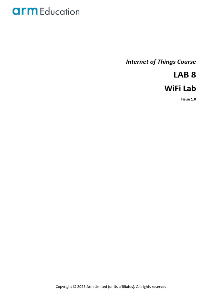 Lab 8-WiFi Lab | Download Free PDF | Public Key Cryptography | Internet Of Things