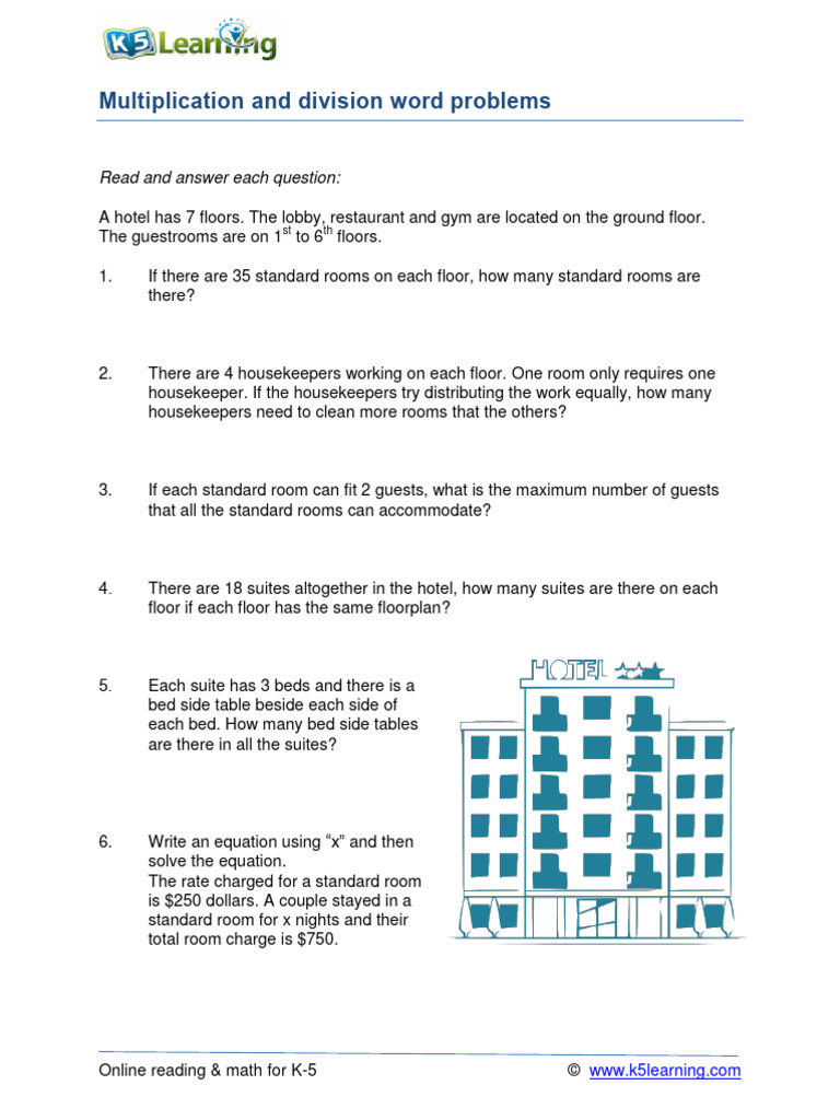 Grade 4 Word Problems Mixed Multiplication Division A | PDF