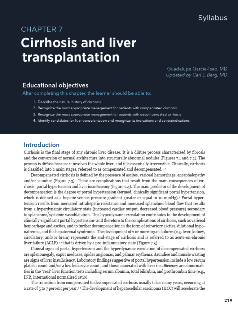 AGA-DDSEP-10-Chapter-7-1653072629120 2 | PDF | Cirrhosis | Liver