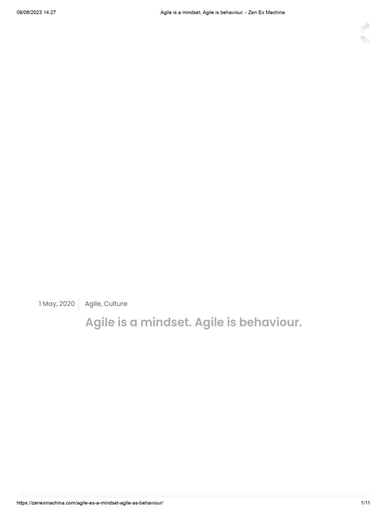 Agile Mindset | PDF | Agile Software Development | Scrum (Software Development)