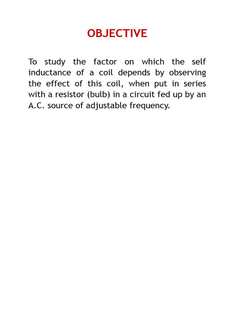 Physics Project Pdf Inductor Inductance