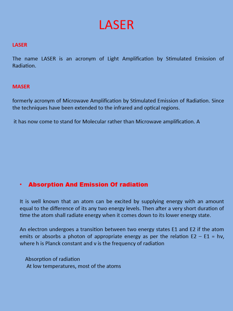 Ruby Laser | PDF | Laser | Electromagnetic Radiation