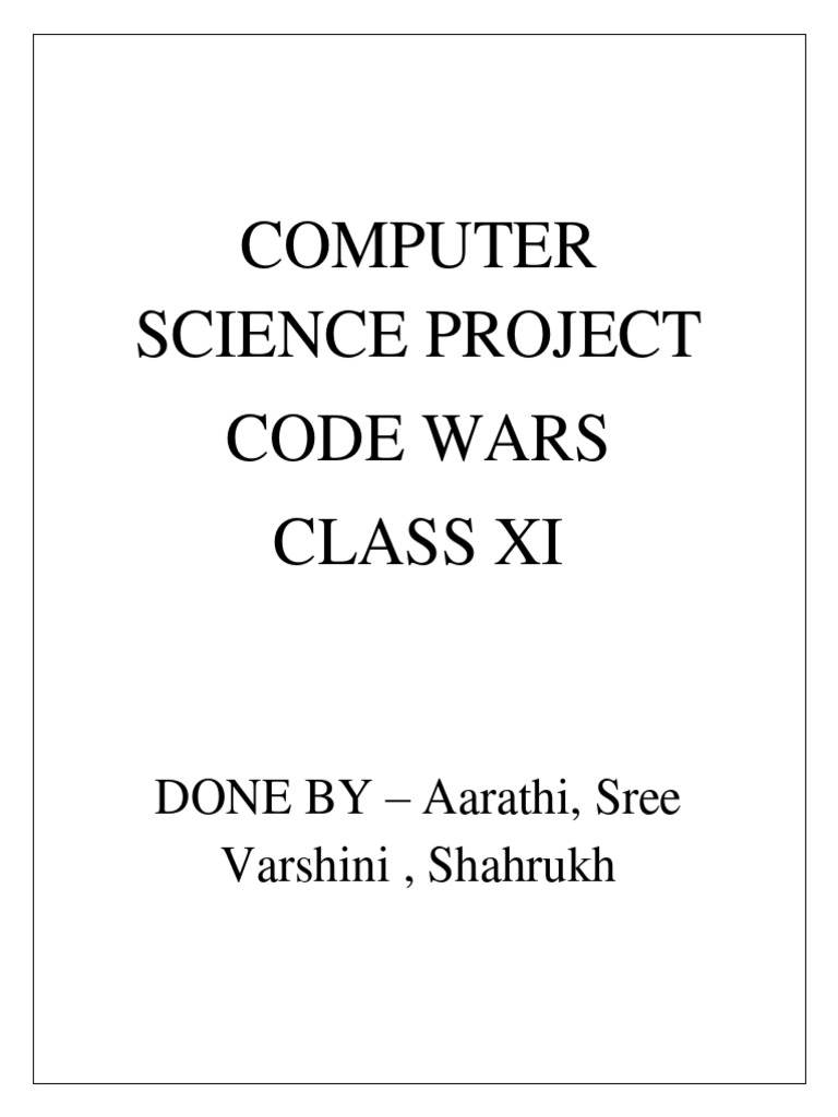 Cs Project - 1 | PDF | Computer Program | Programming