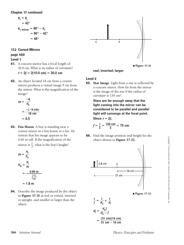 Lens Mirror Solutions | PDF | Electromagnetic Radiation | Atomic
