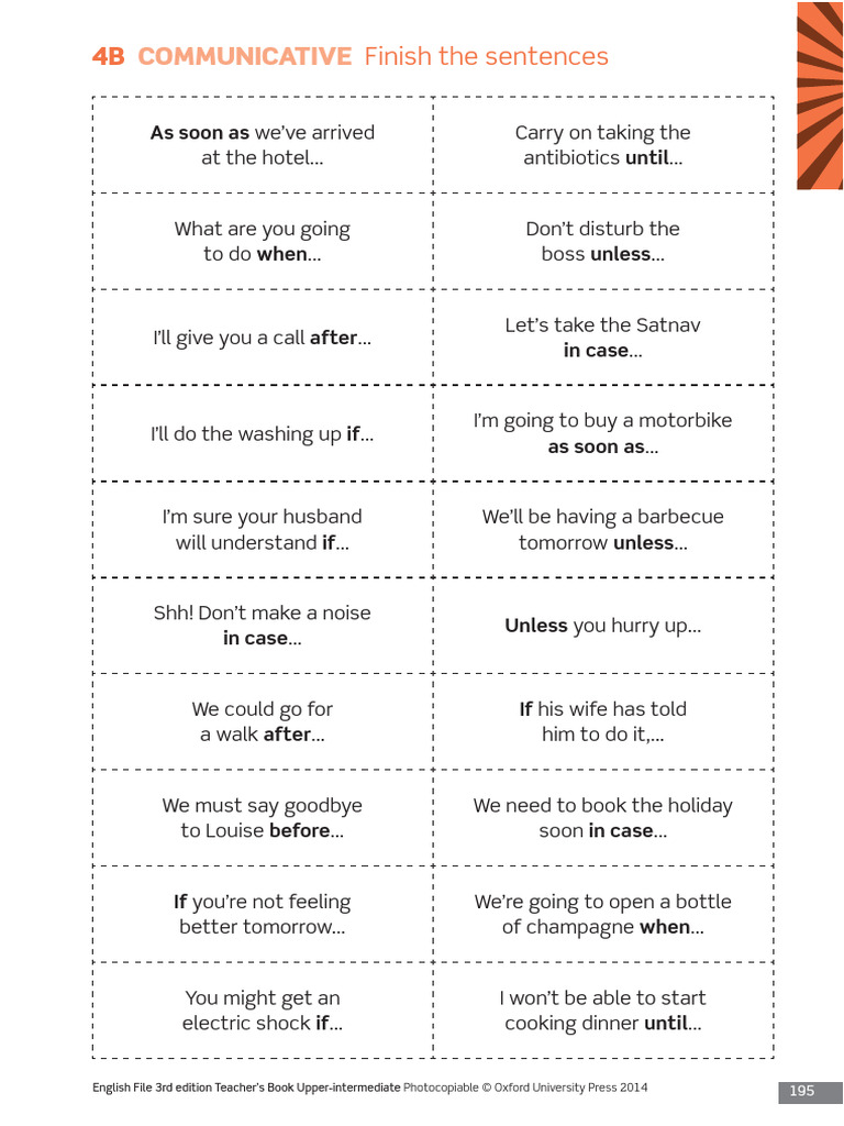 Speaking activity future time clauses | PDF