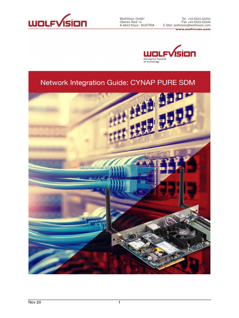 Cynap Pure SDM NetworkIntegration | PDF | Computer Network | Port (Computer Networking)