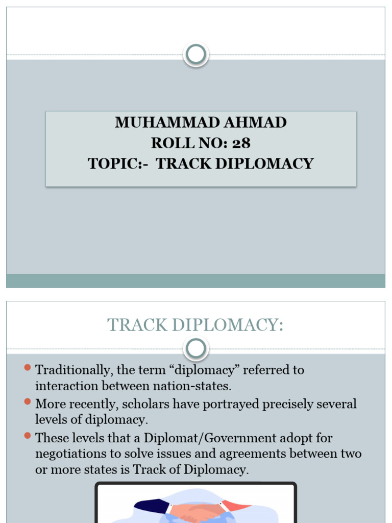 Track Diplomacy | Download Free PDF | Diplomacy | International Relations