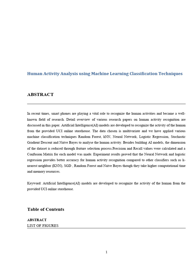 Human Activity Recognization | PDF | Machine Learning | Artificial Neural Network