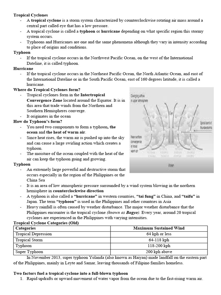 Tropical Cyclones.lecture notes | PDF | Tropical Cyclones | Earth Phenomena