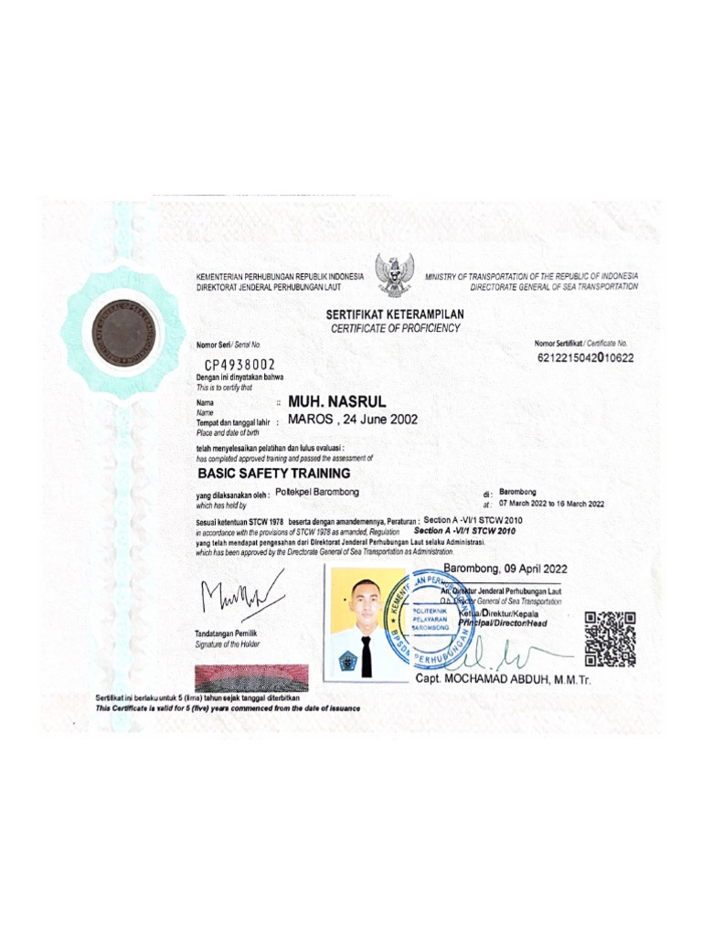 Sertifikat BST | PDF