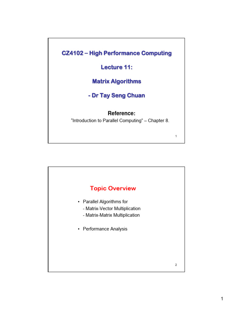 High Performance Computing Matrix Mul. | PDF | Matrix (Mathematics) | Parallel Computing
