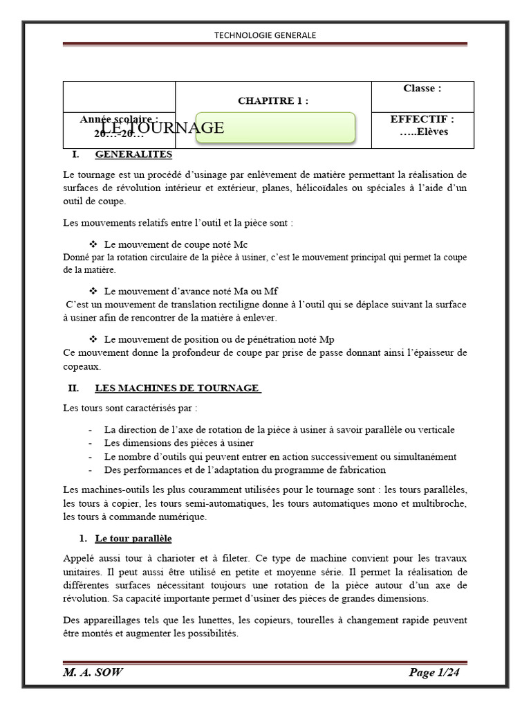 Types de machines de tournage | PDF | Usinage | Machine-outil à ...