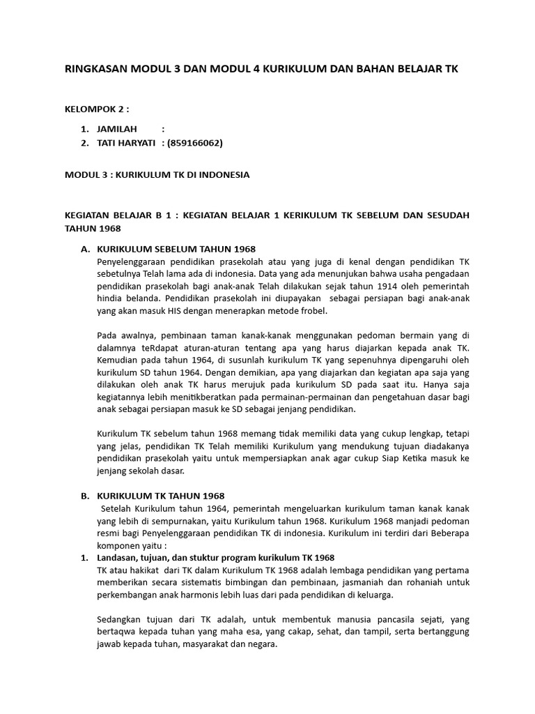 Ringkasan Modul 3 Dan Modul 4 | PDF