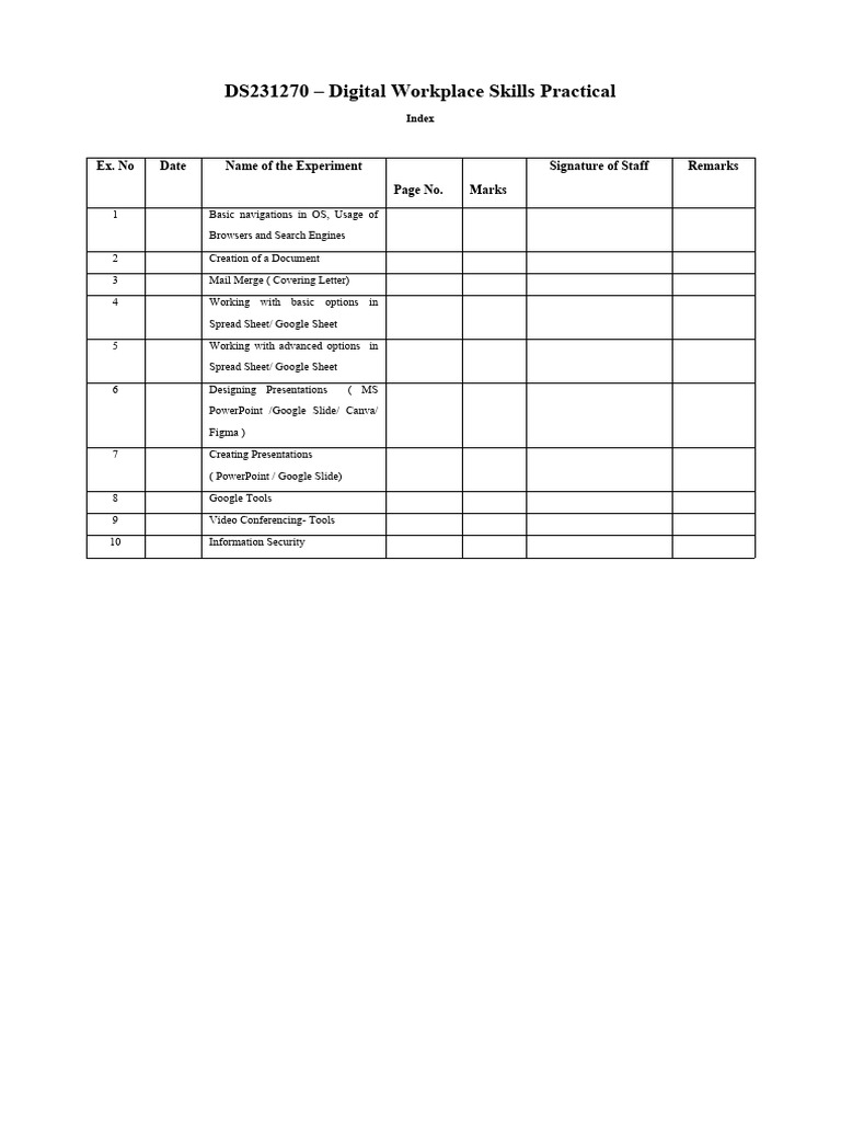 Syllabus Index | PDF