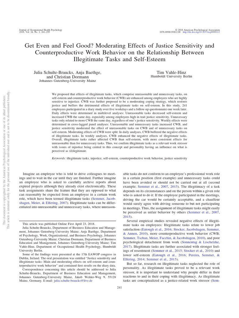 CWB - Get Even and Feel Good | PDF | Self Esteem | Justice