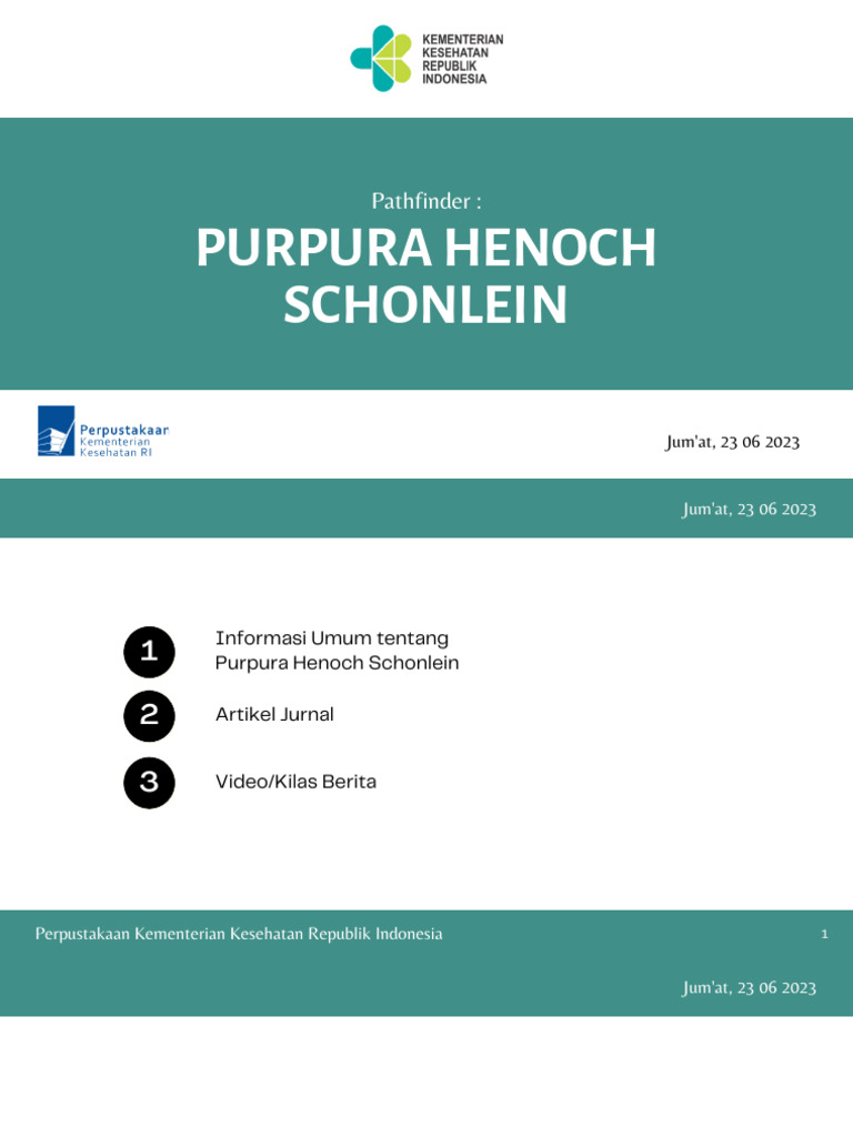 Panduan Lengkap Purpura Henoch Schonlein | PDF