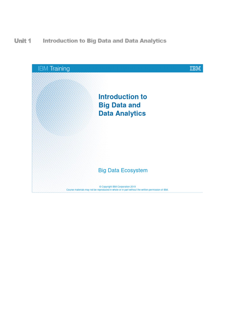 01-Introduction To Big Data and Data Analytics | PDF | Big Data | Relational Database