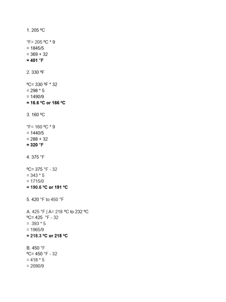 Oven Temperature Conversion Guide | PDF | Technology & Engineering