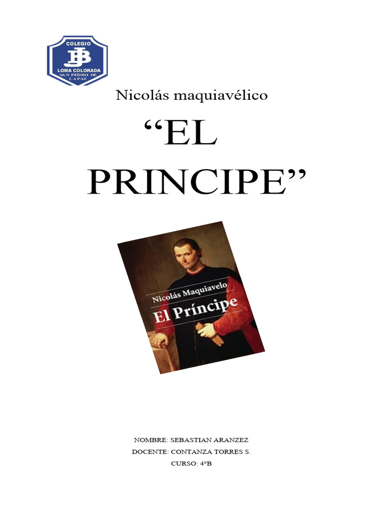 Resumen Libro El Principe | PDF | Estado (política) | El príncipe