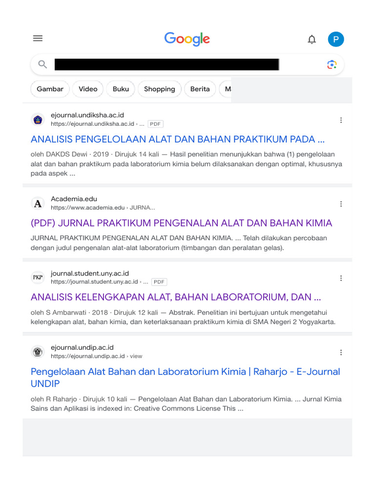 Jurnal Alat-Alat Laboratorium Dan Bahan - Penelusuran Google | PDF