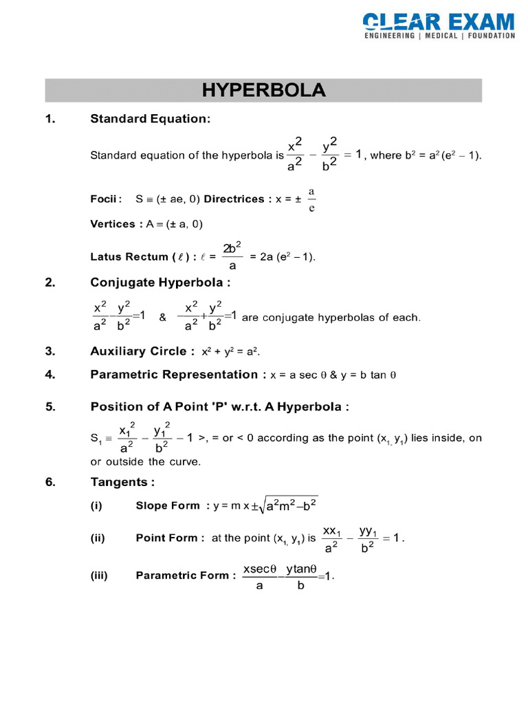 Hyperbola | PDF