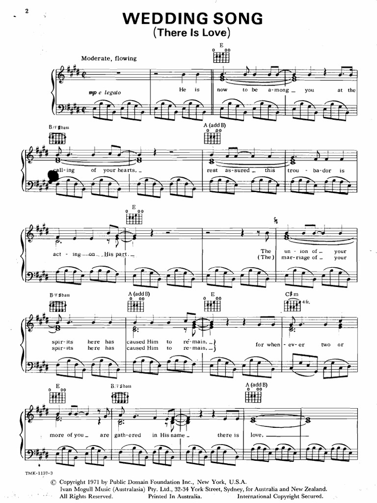 Wedding Song - There Is Love | PDF