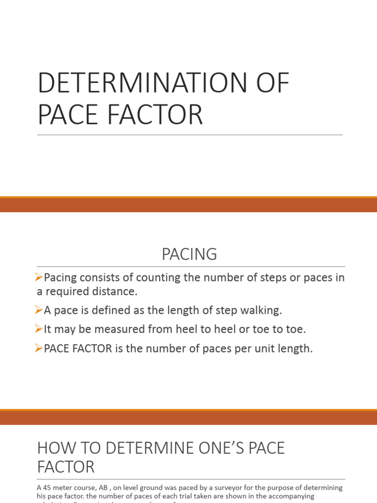 Determination of Pace Factor | PDF | Accuracy And Precision | Surveying
