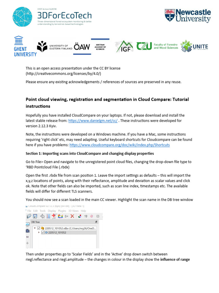 CloudCompare ICP Registration Guide | PDF | Image Scanner | Cloud