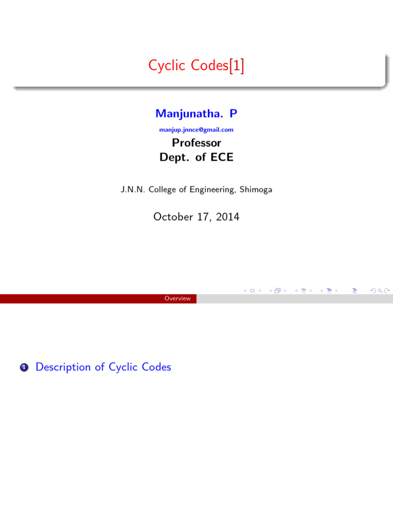 Cyclic Code | PDF | Code | Matrix (Mathematics) Cyclic Code | PDF | Code | Matrix (Mathematics)