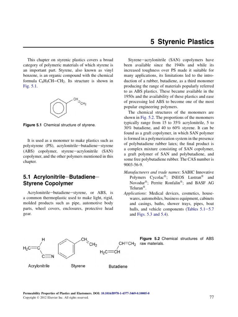 5 - Styrenic Plastics - 2012 - Permeability Properties of Plastics and ...
