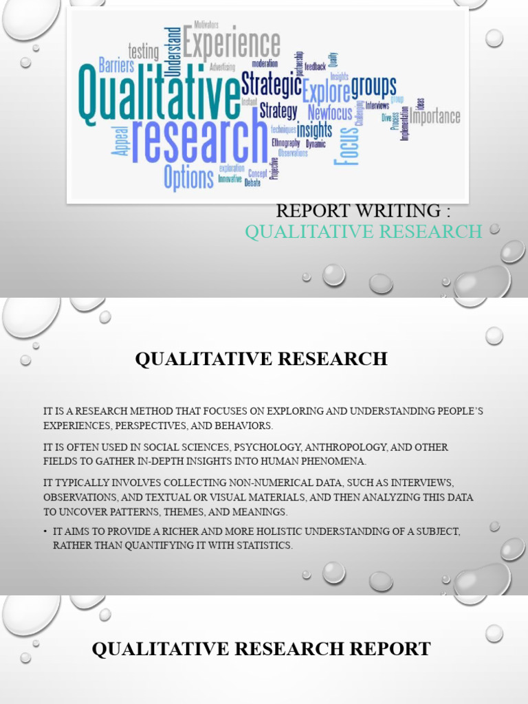 Qualitative Research Report Writing | PDF | Qualitative Research | Methodology