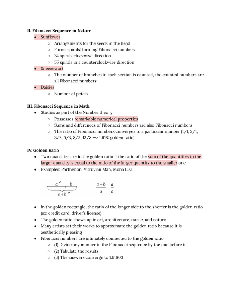 Fibonacci Sequence and Golden Ratio | PDF | Teaching Methods & Materials | Art