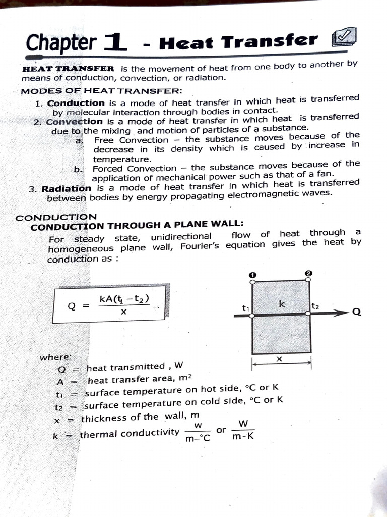 HT Conduction Formula | PDF | Heat Transfer | Thermal Conduction