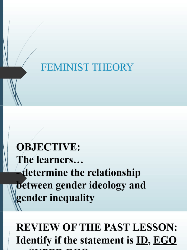Topic 8 - Feminist Theory | Download Free PDF | Id | Gender