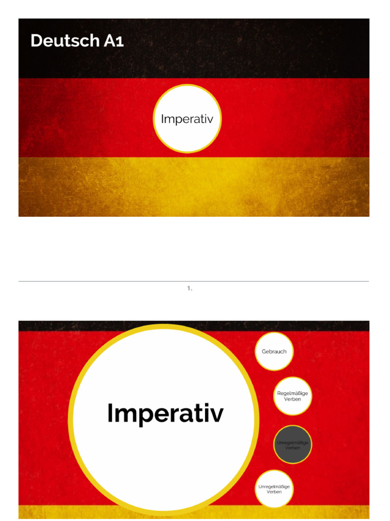 A1 Deutsch Imperativ | PDF