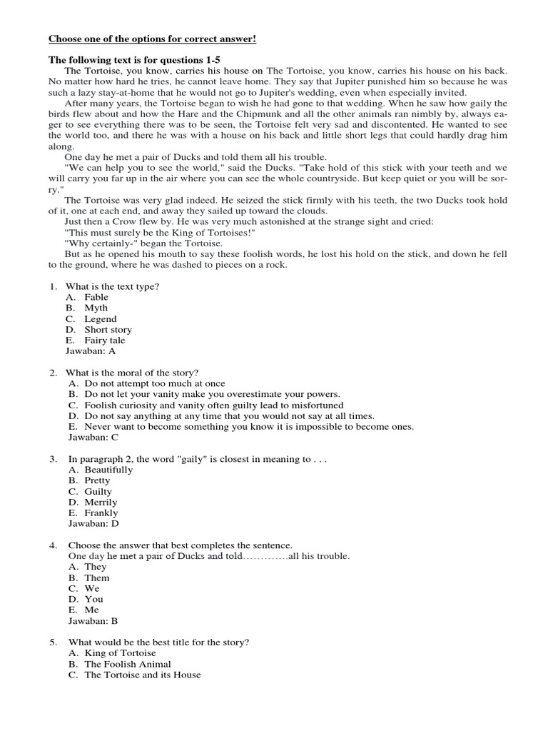 Bahasa Inggris Kelas X AKL - X ATP | PDF | Fable