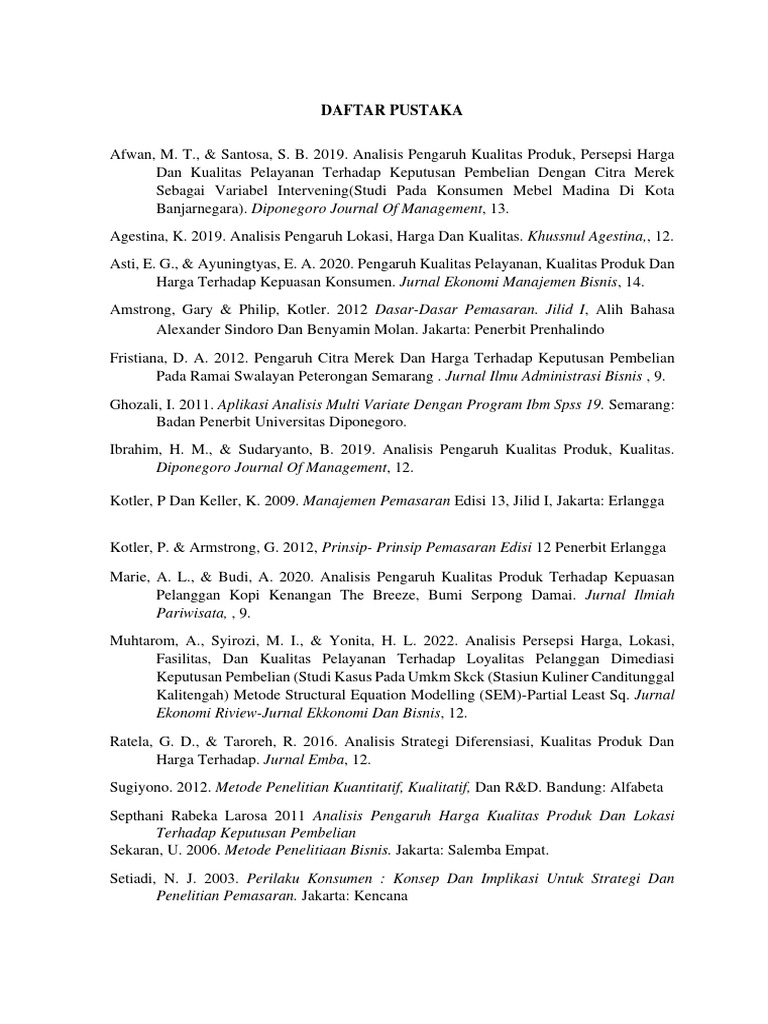Daftar Pustaka & Lampiran | PDF
